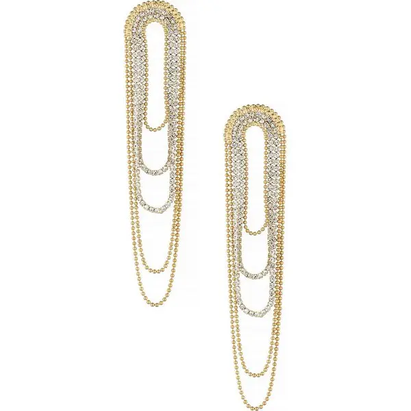 Ettika Looped Fringe Drop Earrings - Gold