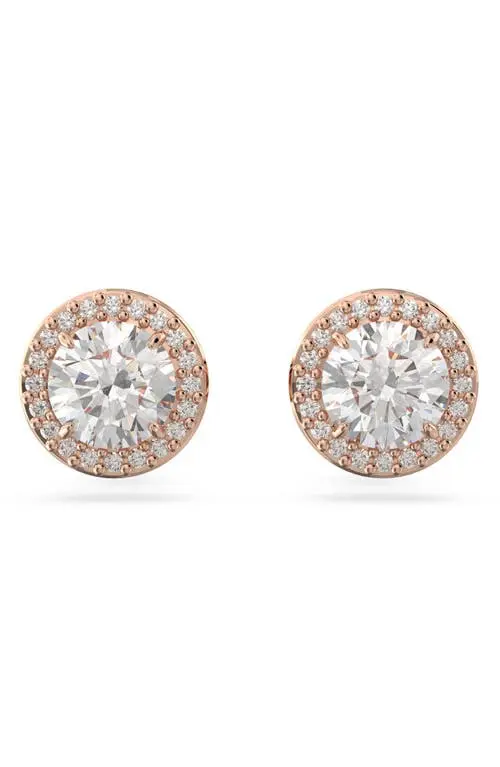 SWAROVSKI Una Pavé Crystal Stud Earrings - Rose Gold