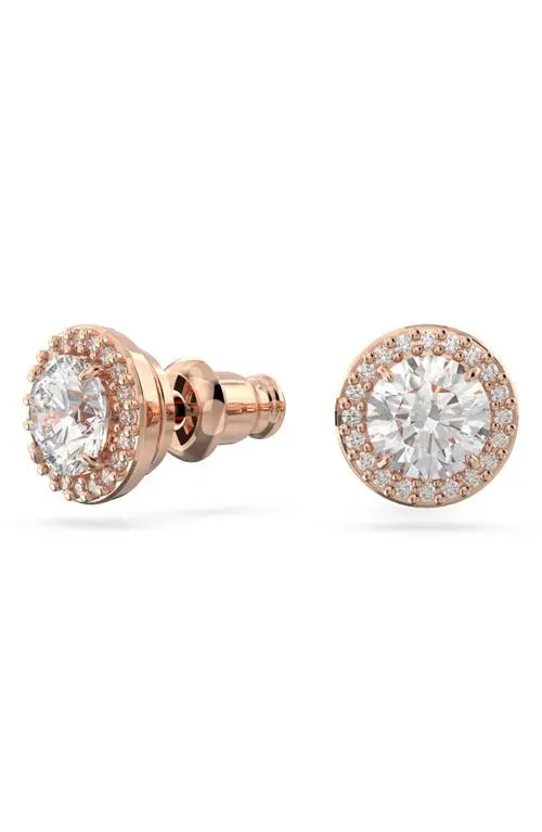 SWAROVSKI Una Pavé Crystal Stud Earrings - Rose Gold