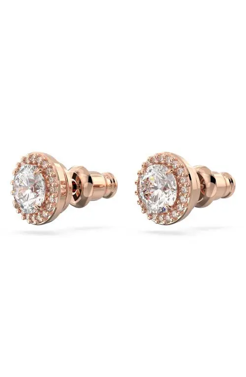 SWAROVSKI Una Pavé Crystal Stud Earrings - Rose Gold