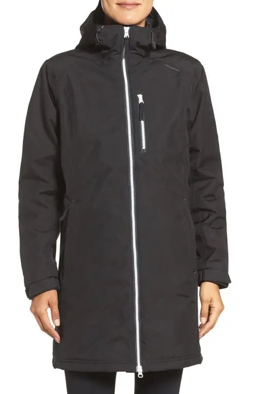 Helly Hansen Belfast Long Waterproof Winter Rain Jacket - Black