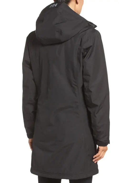 Helly Hansen Belfast Long Waterproof Winter Rain Jacket - Black