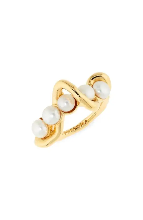 MISSOMA Molten Baroque Freshwater Pearl Ring - Gold