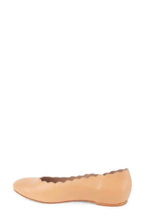 PATRICIA GREEN Palm Beach Scalloped Ballet Flat - Beige