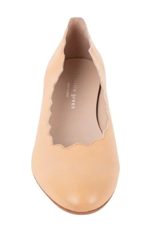 PATRICIA GREEN Palm Beach Scalloped Ballet Flat - Beige