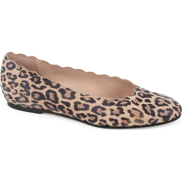 PATRICIA GREEN Palm Beach Scalloped Ballet Flat - Leopard
