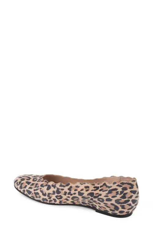 PATRICIA GREEN Palm Beach Scalloped Ballet Flat - Leopard