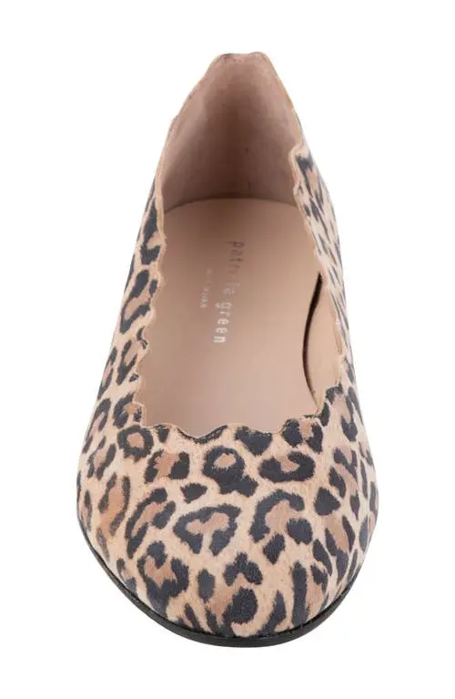 PATRICIA GREEN Palm Beach Scalloped Ballet Flat - Leopard