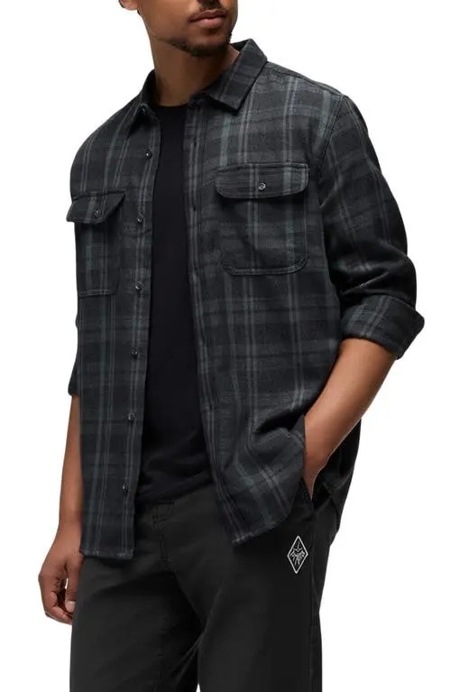 Prana Westbrook Plaid Recycled Blend Button-up Shirt - Coal Shadow