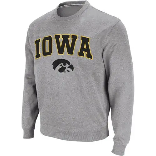 COLOSSEUM Iowa Hawkeyes Arch & Logo Crew Neck Sweatshirt