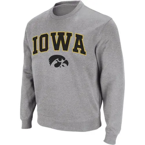 COLOSSEUM Iowa Hawkeyes Arch & Logo Crew Neck Sweatshirt
