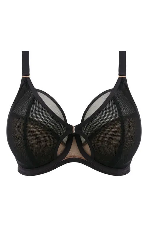 Elomi Kintai Full Coverage Mesh Underwire Bra - Black