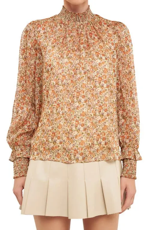 Endless Rose Floral Stripe Chiffon Blouse