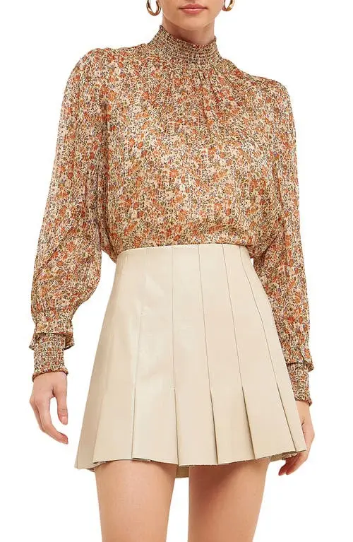 Endless Rose Floral Stripe Chiffon Blouse