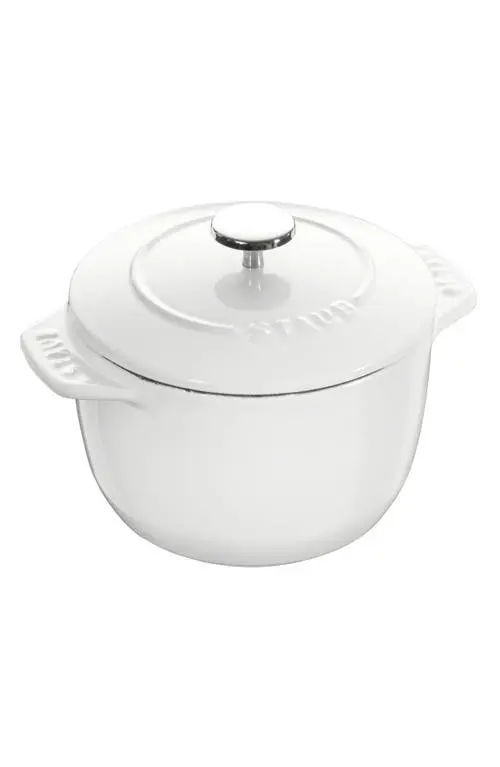STAUB 1.5-quart Enameled Cast Iron Petite French/dutch Oven - White