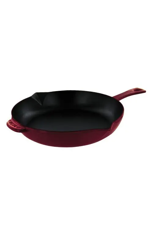 STAUB 10-inch Enameled Cast Iron Fry Pan - Grenadine