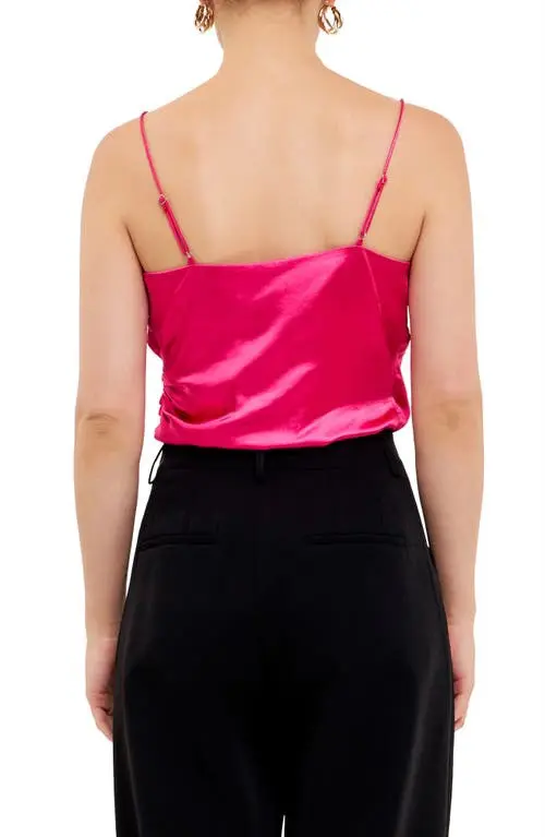 Endless Rose Satin Camisole - Fuchsia