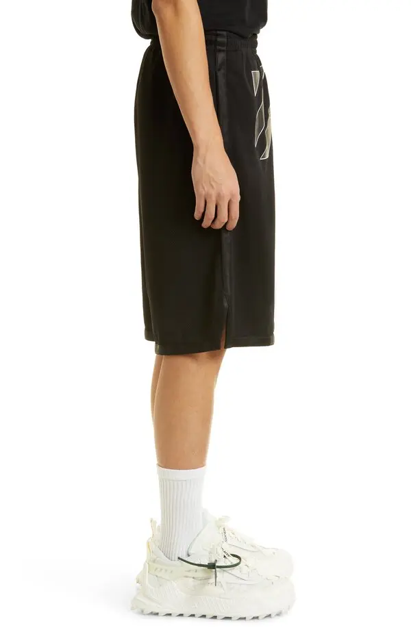 Off-White Caravaggio Stripe Mesh Shorts