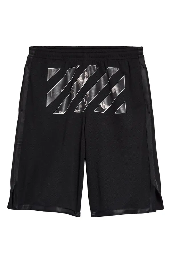 Off-White Caravaggio Stripe Mesh Shorts