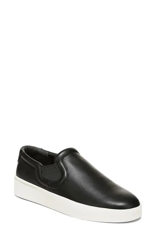 Vince Pacific Leather Slip On Sneaker - Black | Editorialist display picture 2