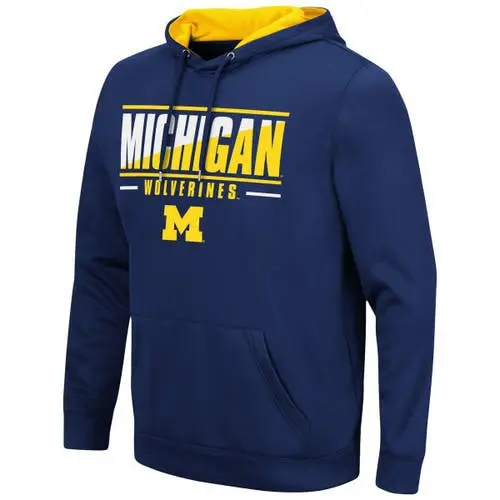 COLOSSEUM Michigan Wolverines Slash Stack 2.0 Pullover Hoodie