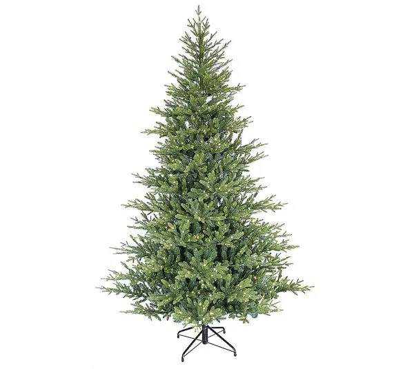QVC 9' Prelit Slim Spruce Artificial Christmas Tree 900 Lights - One-color