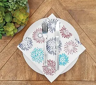 VALERIE PARR HILL 18' X 18' Firework Sparkle Napkin Set Of 6 V Alerie - One-color