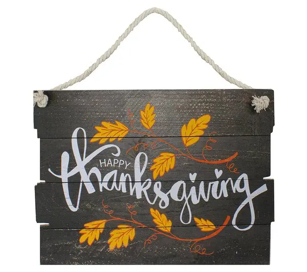 NORTHLIGHT Northight 'happy Thanksgiving' Wooden Wall Sign - One-color