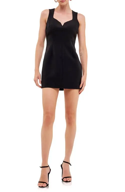 Endless Rose Structured Mini Dress With Open Back