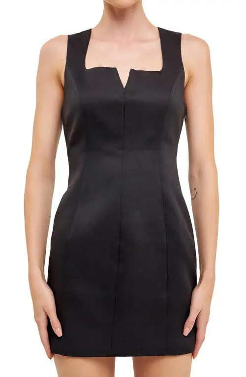Endless Rose Structured Mini Dress With Open Back