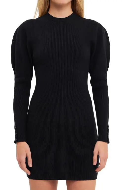 Endless Rose Long Sleeve Mini Sweater Dress