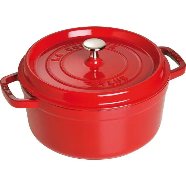STAUB 4-quart Enameled Cast Iron Dutch Oven - Cherry