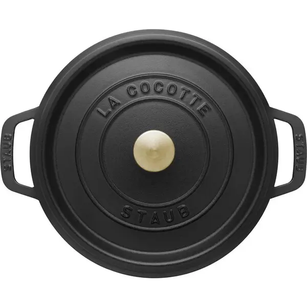 STAUB 4-quart Enameled Cast Iron Dutch Oven - Matte Black