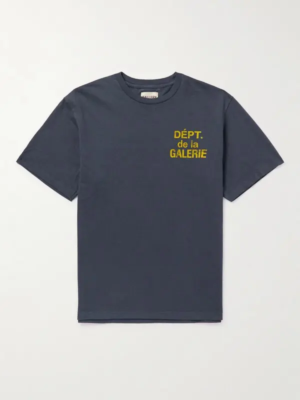 GALLERY DEPT. Logo-print Cotton-jersey T-shirt - Blue