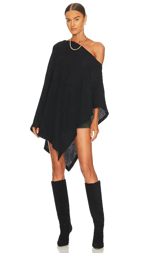 Enza Costa Cashmere Poncho - Black
