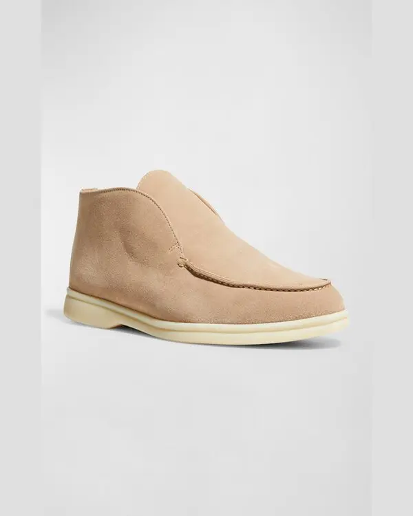 Loro Piana Open Walk Suede Chukka Boots