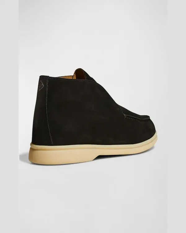 Loro Piana Open Walk Suede Chukka Boots
