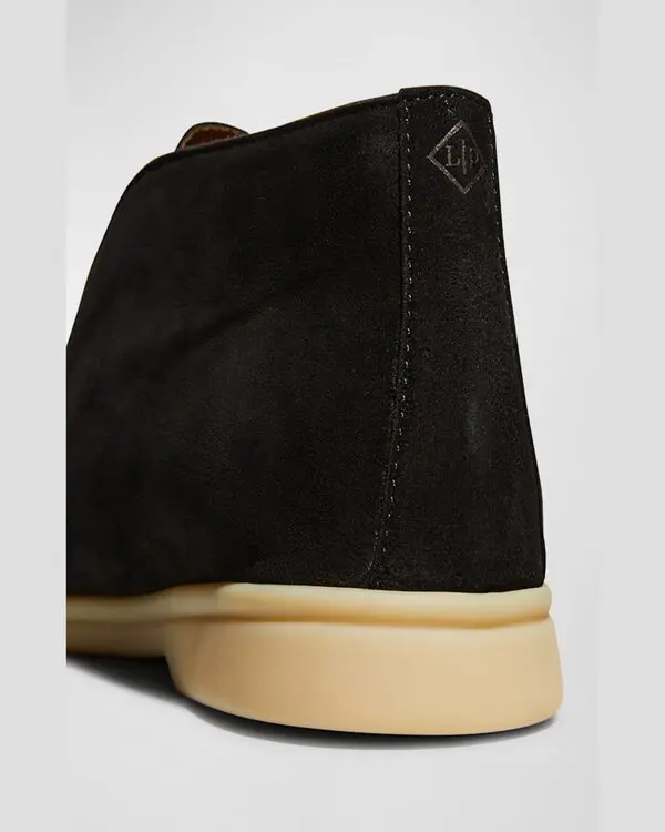 Loro Piana Open Walk Suede Chukka Boots