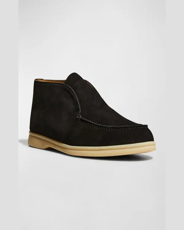 Loro Piana Open Walk Suede Chukka Boots