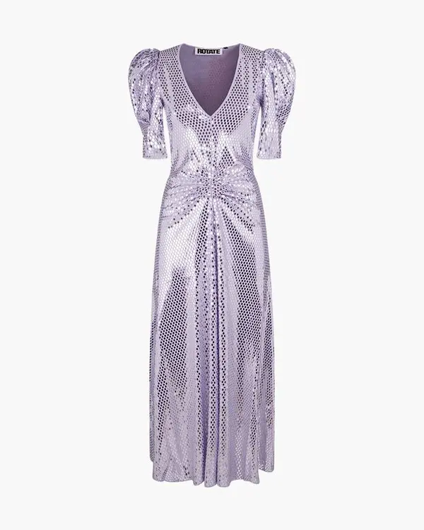 knee length dresses for ladies Rotate Birger Christensen Sierina Sequined Midi Dress