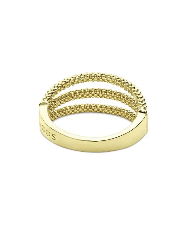 Lagos 18k Yellow Signature Caviar Ring
