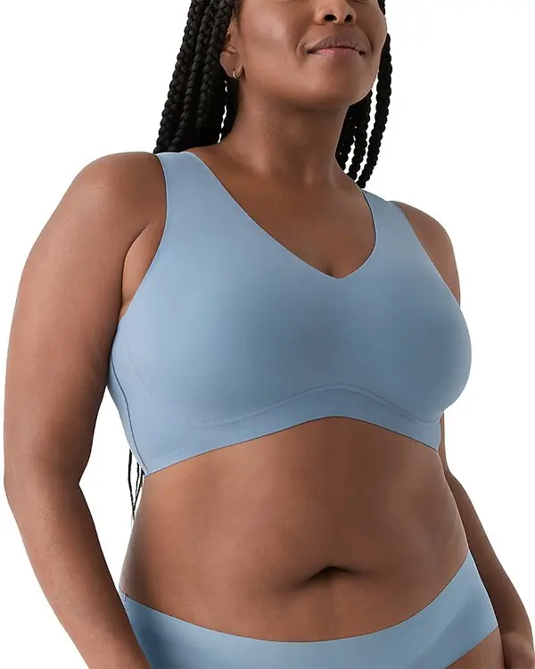 TRUE & CO True Body New Lift V Neck Bra - Moonlight Blue