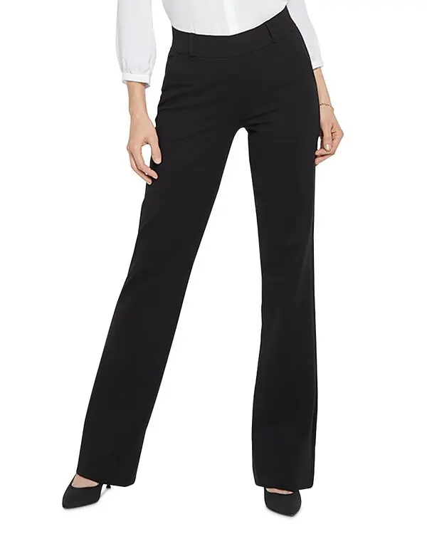 NYDJ Pull On Flare Leg Trousers - Black