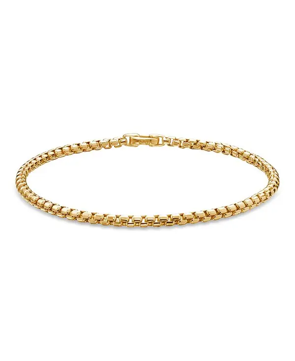David Yurman 18k Yellow Bel Aire Box Chain Bracelet - Gold