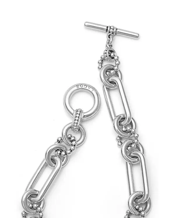 Lagos Sterling Signature Caviar Mixed Link Bracelet