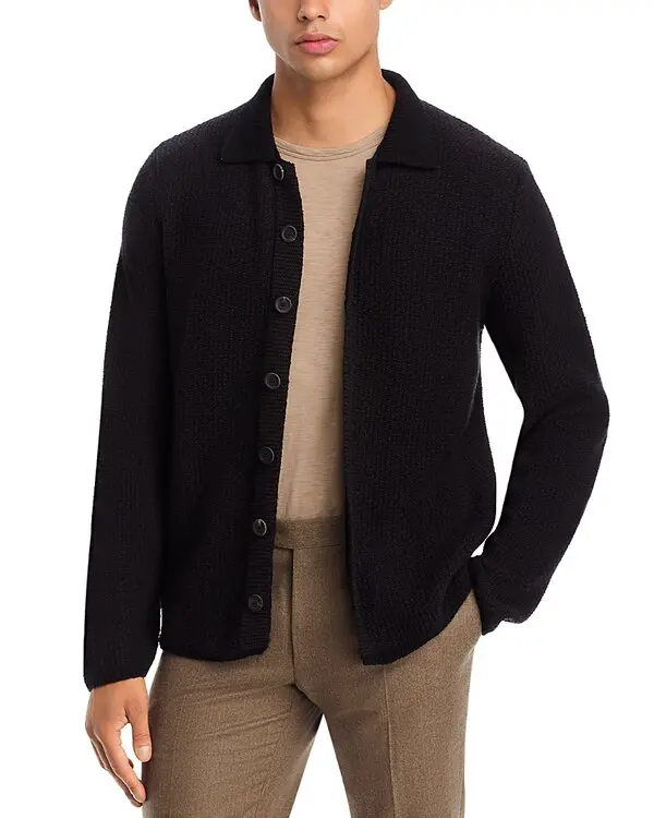 Inis Meáin Breidin Stitch Cardigan - Navy/ivory