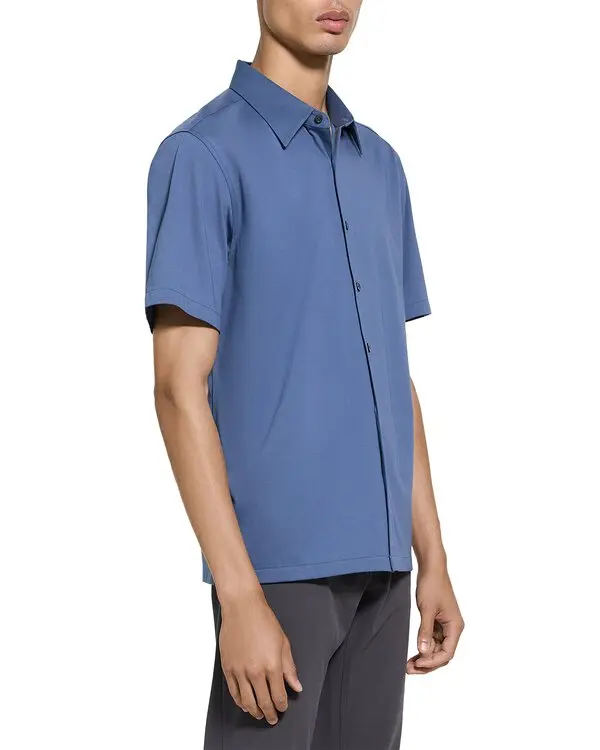 Theory Irving Regular Fit Short Sleeve Shirt - Bering