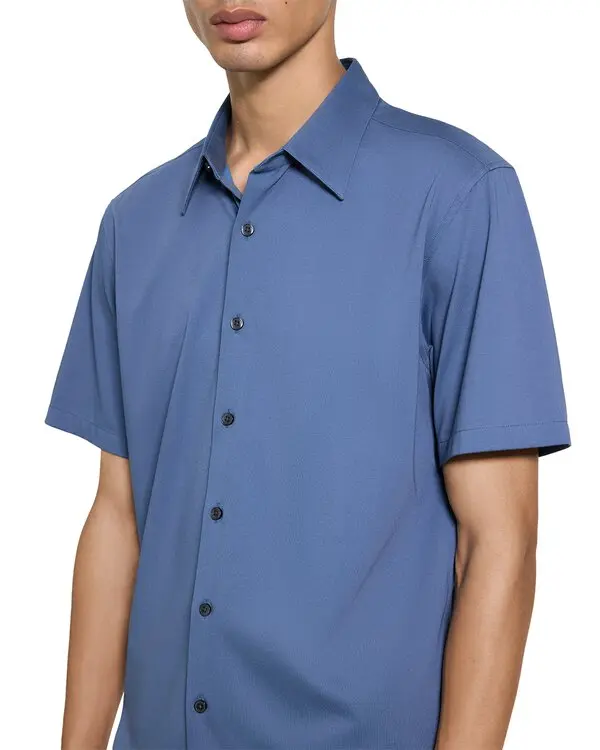 Theory Irving Regular Fit Short Sleeve Shirt - Bering
