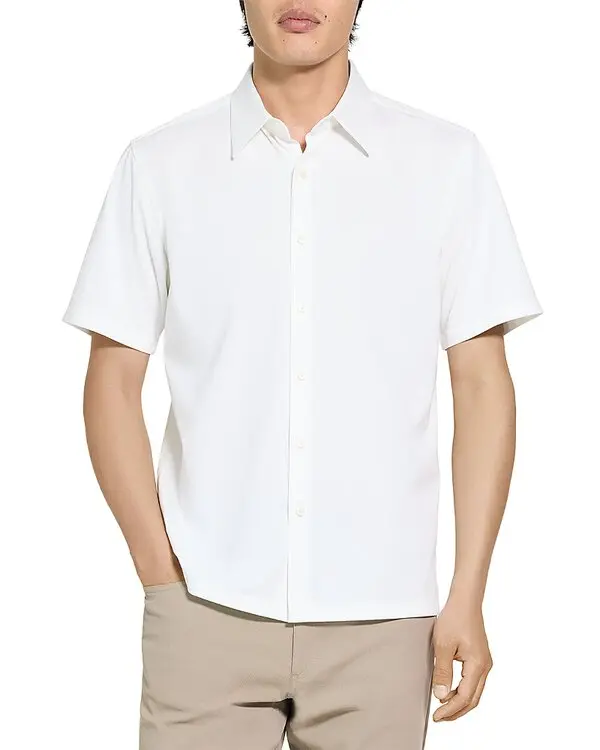 Theory Irving Regular Fit Short Sleeve Shirt - White