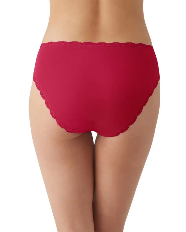 Wacoal B. Tempt'd Inspired Eyelet Hi Leg Briefs - Cerise